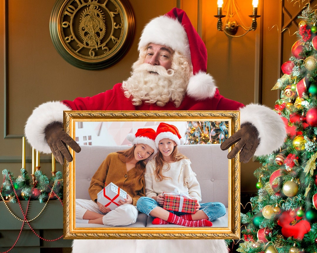 Frame Digital Template Background Santa Claus Christmas Digital ...
