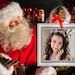 Round Frame for Your Photo With Santa Claus Frame Digital Christmas ...