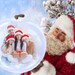 Round Frame for Your Photo With Santa Claus Frame Digital Christmas ...
