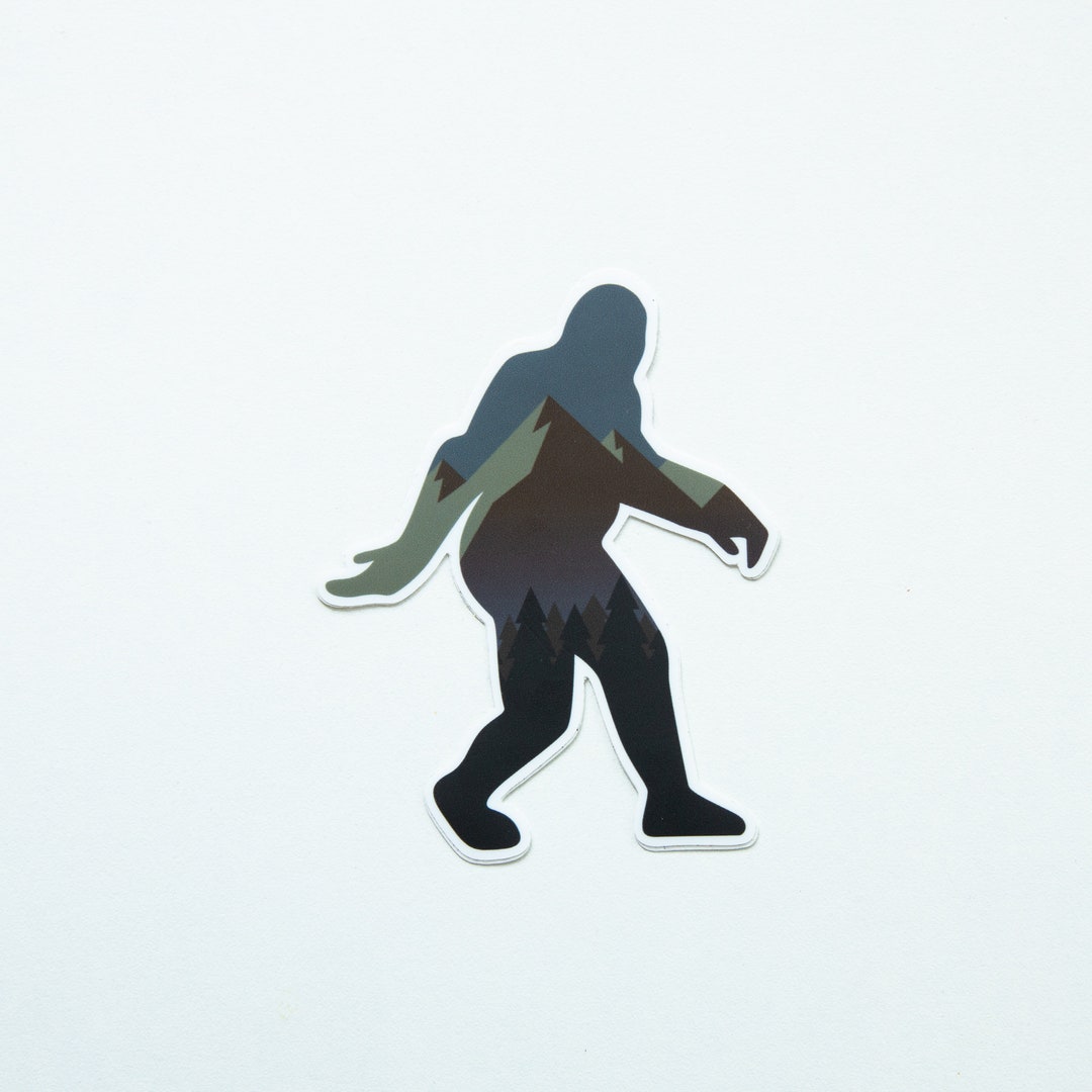 Bigfoot / Sasquatch Bumper Sticker - Mountain Adventure Edition - Etsy