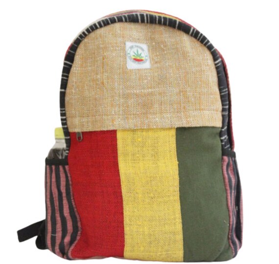 Hemp Rasta Backpack Rucksack School Travel Laptop Handmade | Etsy