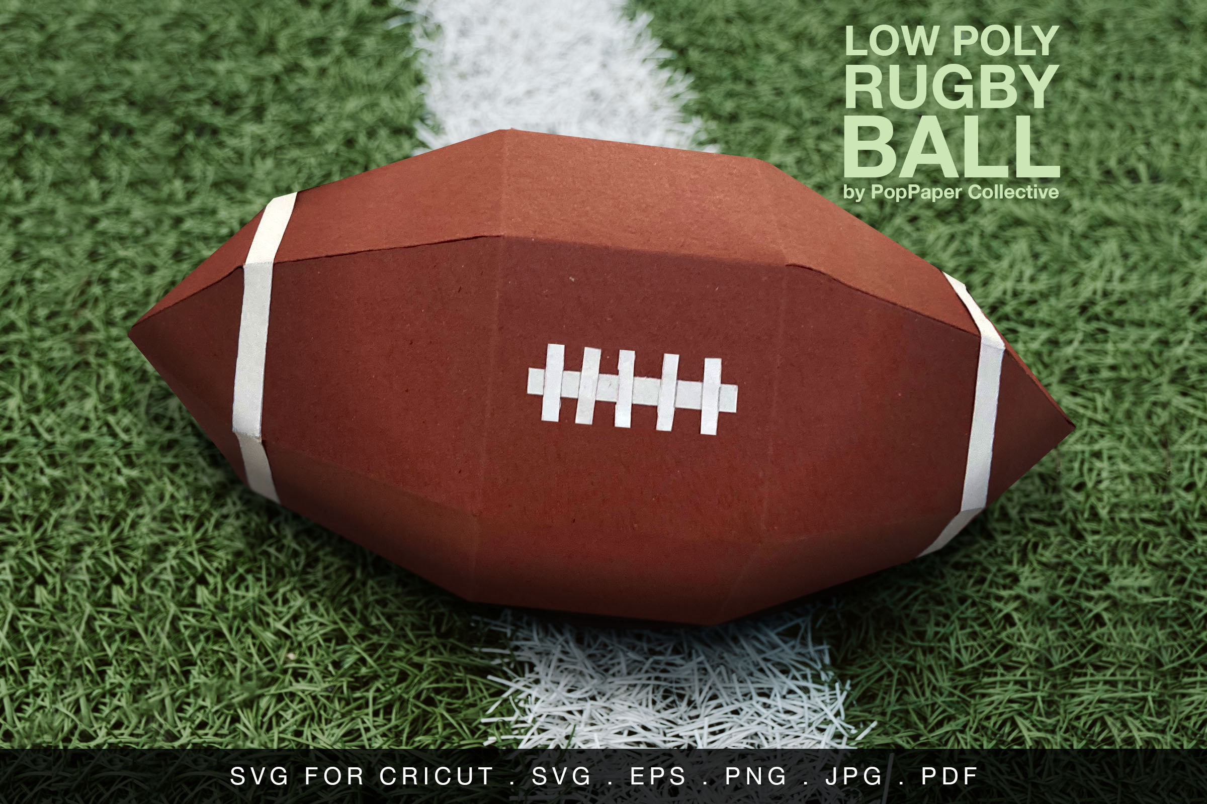 DIY Rugby Ball SVG Cricut I Printable Low Poly American Football ...