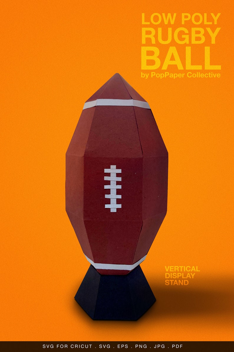 DIY Rugby Ball SVG Cricut I Printable Low Poly American Football ...