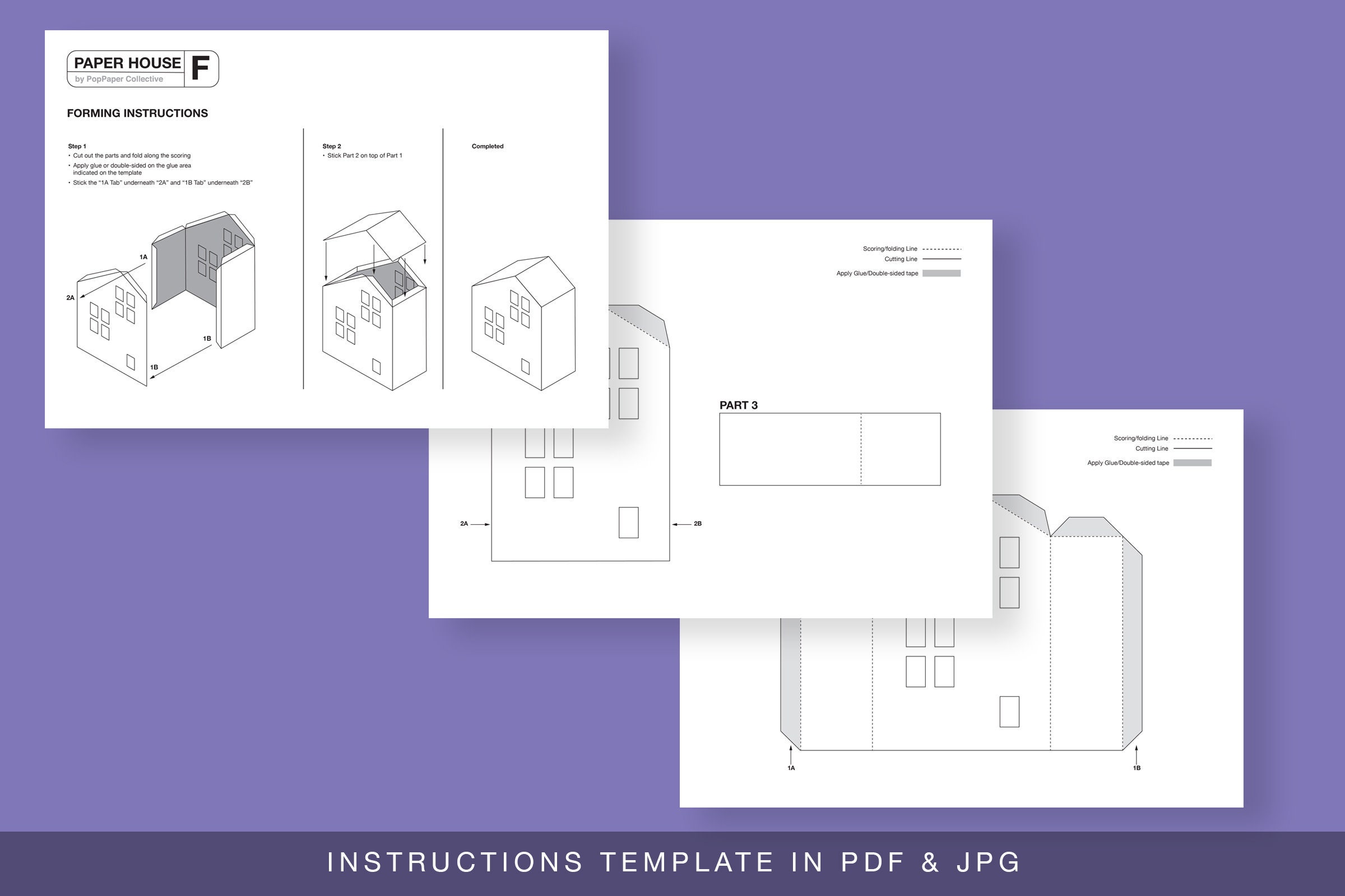 Paper House SVG Cricut Cutting Files | Paper Putz House Template for ...