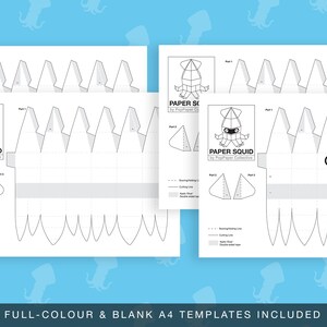 Low Poly Squid 3D Paper Model | Cricut Simple Paper Craft Animal | Sea ...