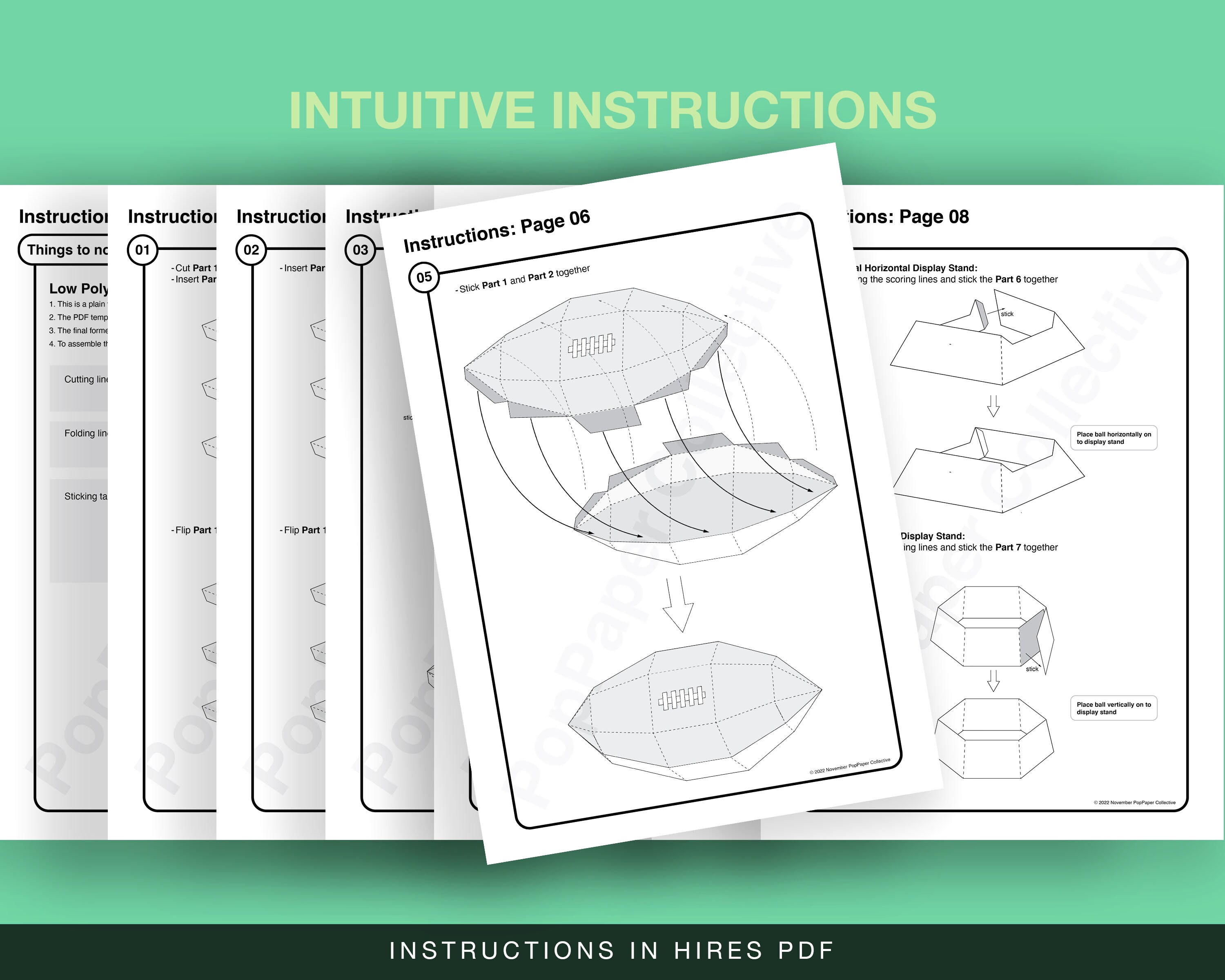 DIY Rugby Ball SVG Cricut I Printable Low Poly American Football ...