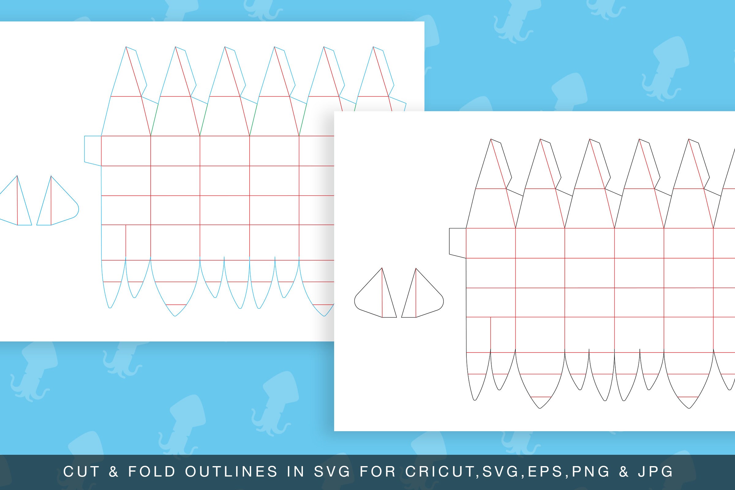 Low Poly Squid 3D Paper Model | Cricut Simple Paper Craft Animal | Sea ...