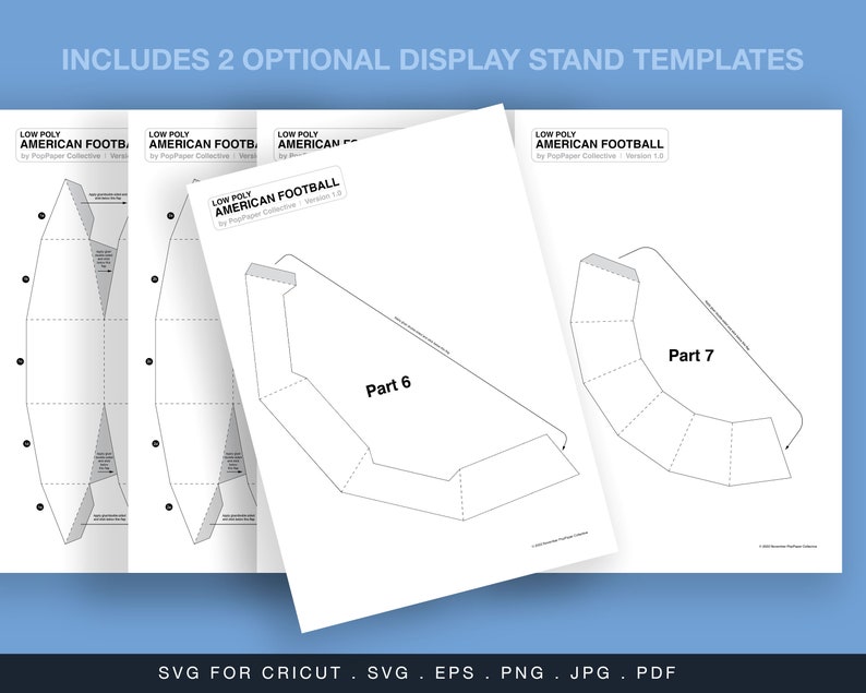 DIY Rugby Ball SVG Cricut I Printable Low Poly American Football ...