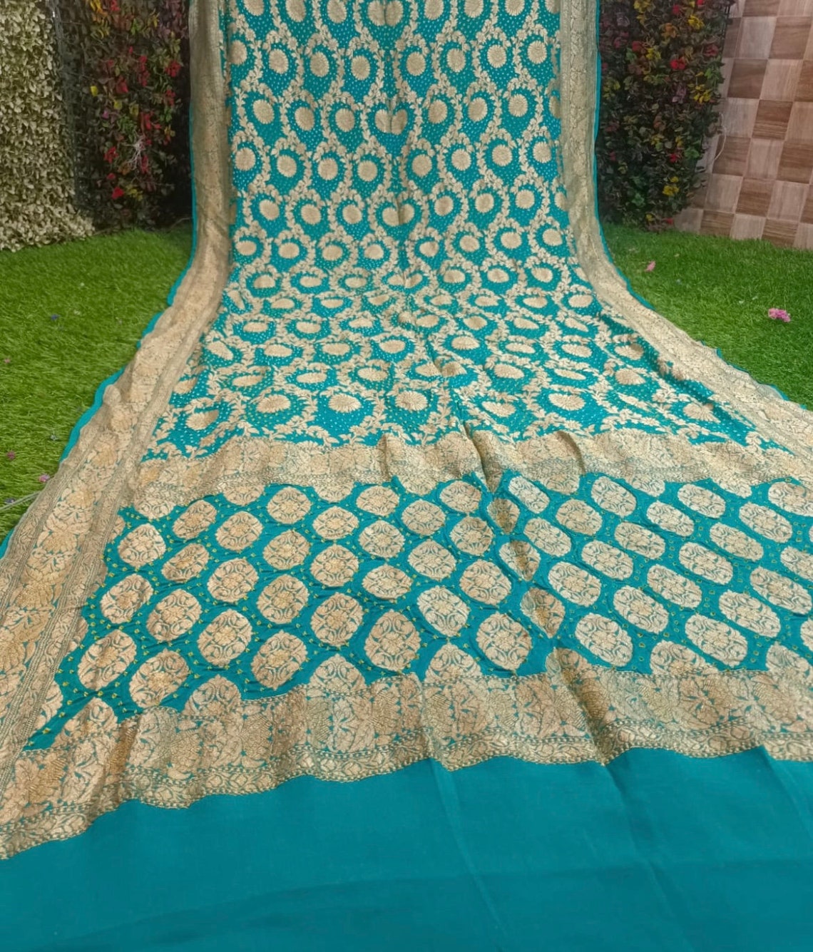 Beautiful Pure Gorget Bandni Sari With Running Blouse Piece - Etsy