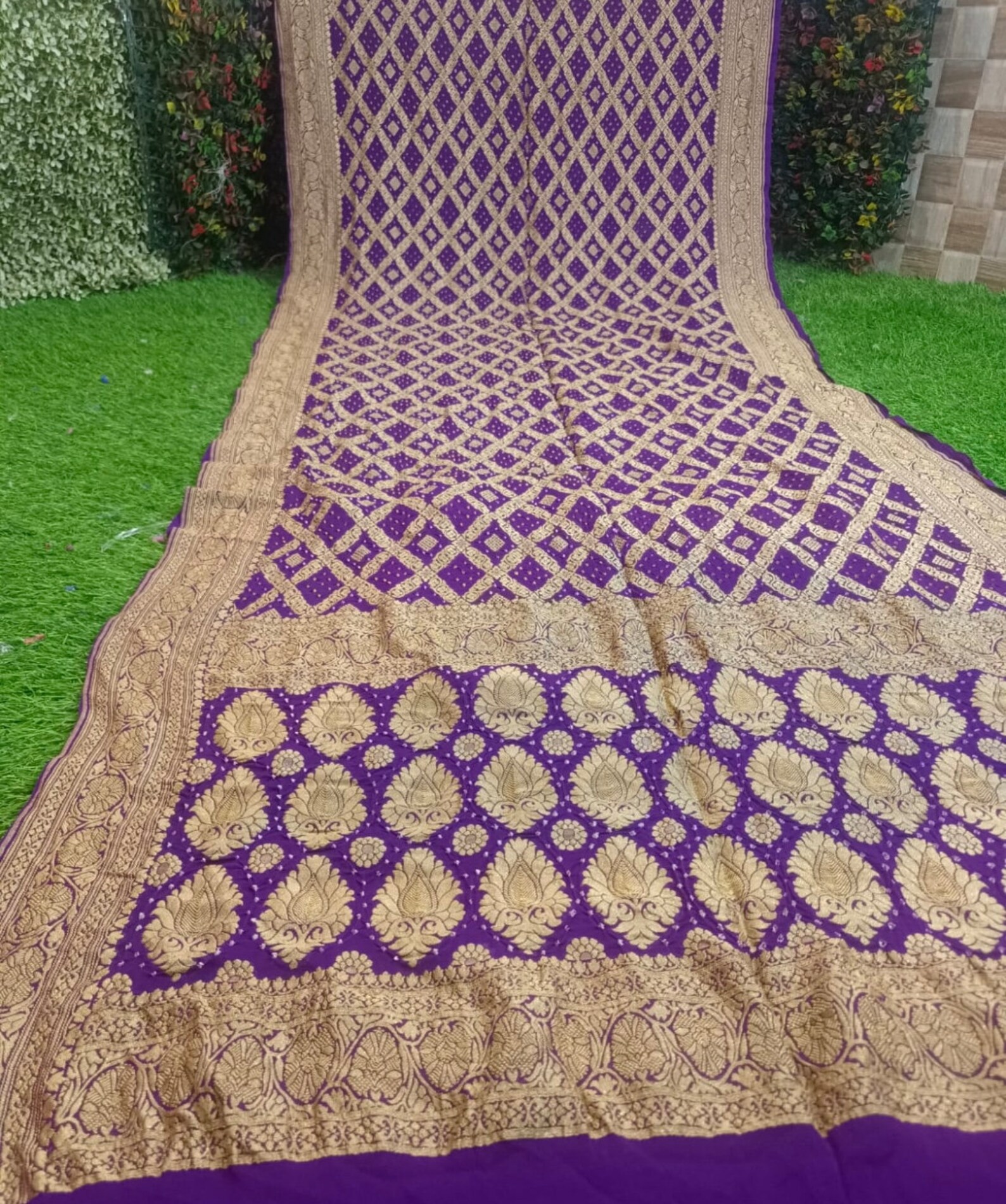 Beautiful Pure Gorget Bandni Sari With Running Blouse Piece - Etsy