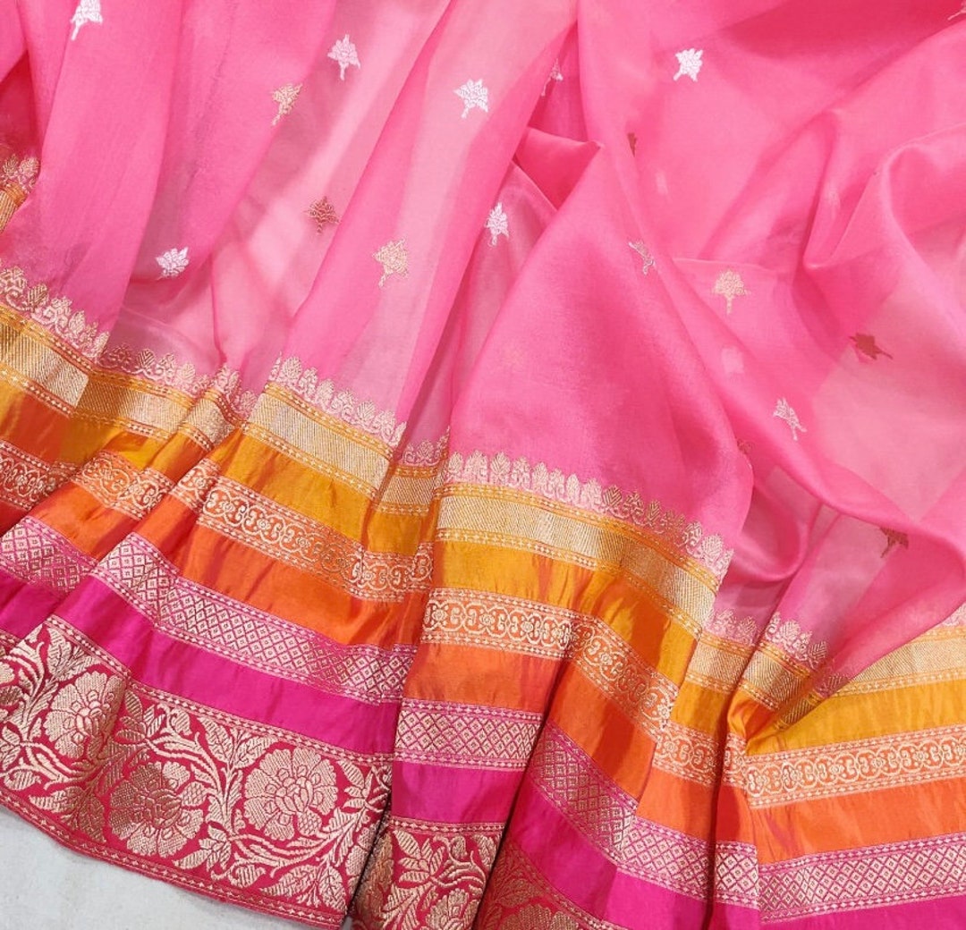 Exclusive Pure Kora Handwoven Kadwa All Over Silver N Gold - Etsy