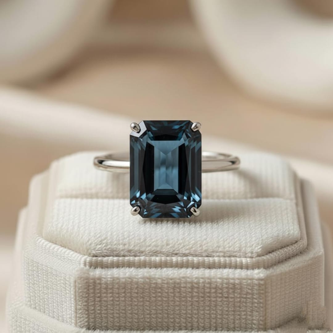 Elegant London Blue Topaz Solitaire Ring for Women – Classic Blur ...