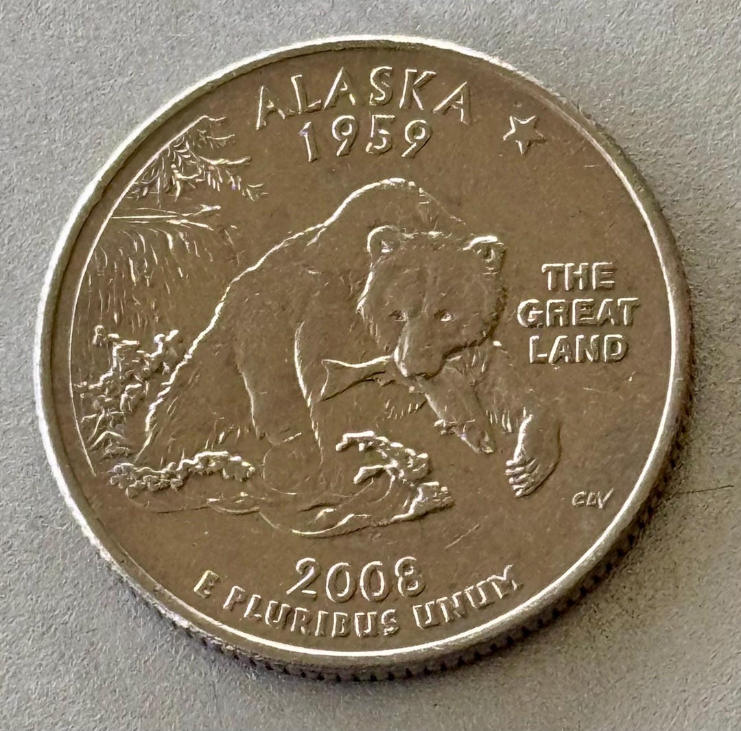2008 P Extra Claw Alaska State Quarter - Etsy