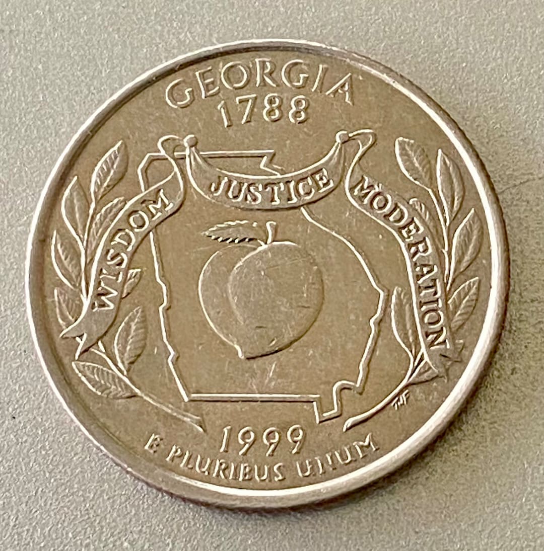 1999 P Georgia State Quarter - Etsy