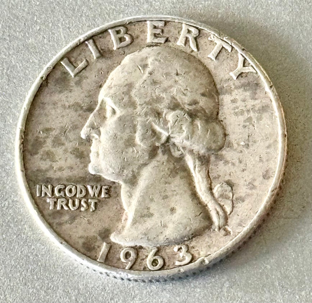 1963 D Silver Washington Quarter, 90 Percent Silver - Etsy