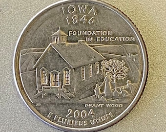 Colorized Iowa 2004-D State Quarter Denver Mint Genuine US Coin Novelty ...