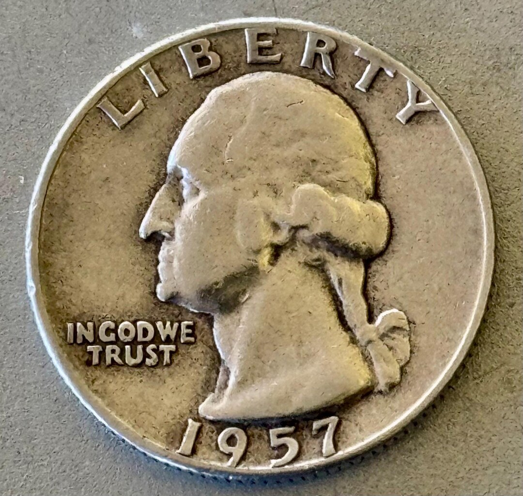 1957 Silver Washington Quarter, 90 Percent Silver - Etsy