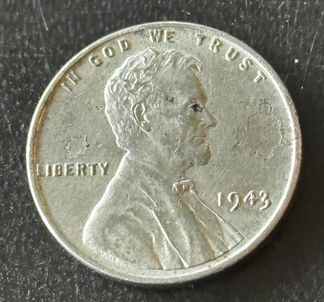 1943 XF Wartime Steel Lincoln Penny - Etsy