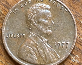 1977 No Mint Mark Penny - Etsy