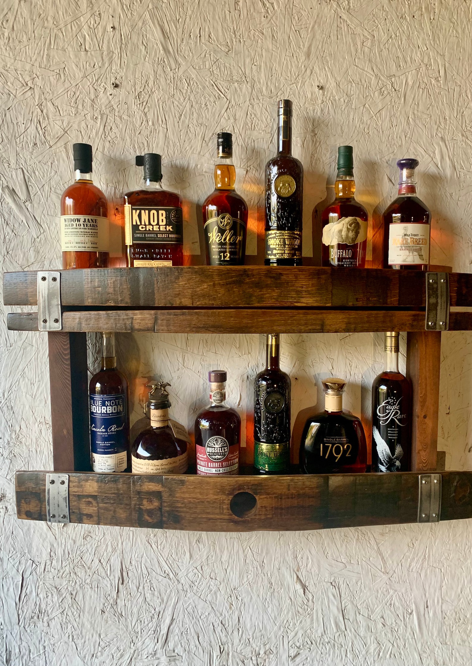 Bourbon Whiskey Barrel Stave Hanging Liquor Bar - Etsy