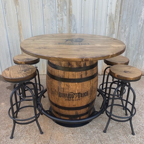 Whiskey Barrel Bar Table | Etsy