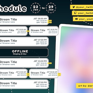 Seis Stream Schedule Template - Multi Timezone Automated Weekly ...