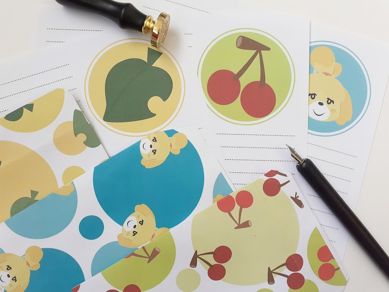Isabelle Stationery Set, Animal Crossing Letter Paper (digital Download ...