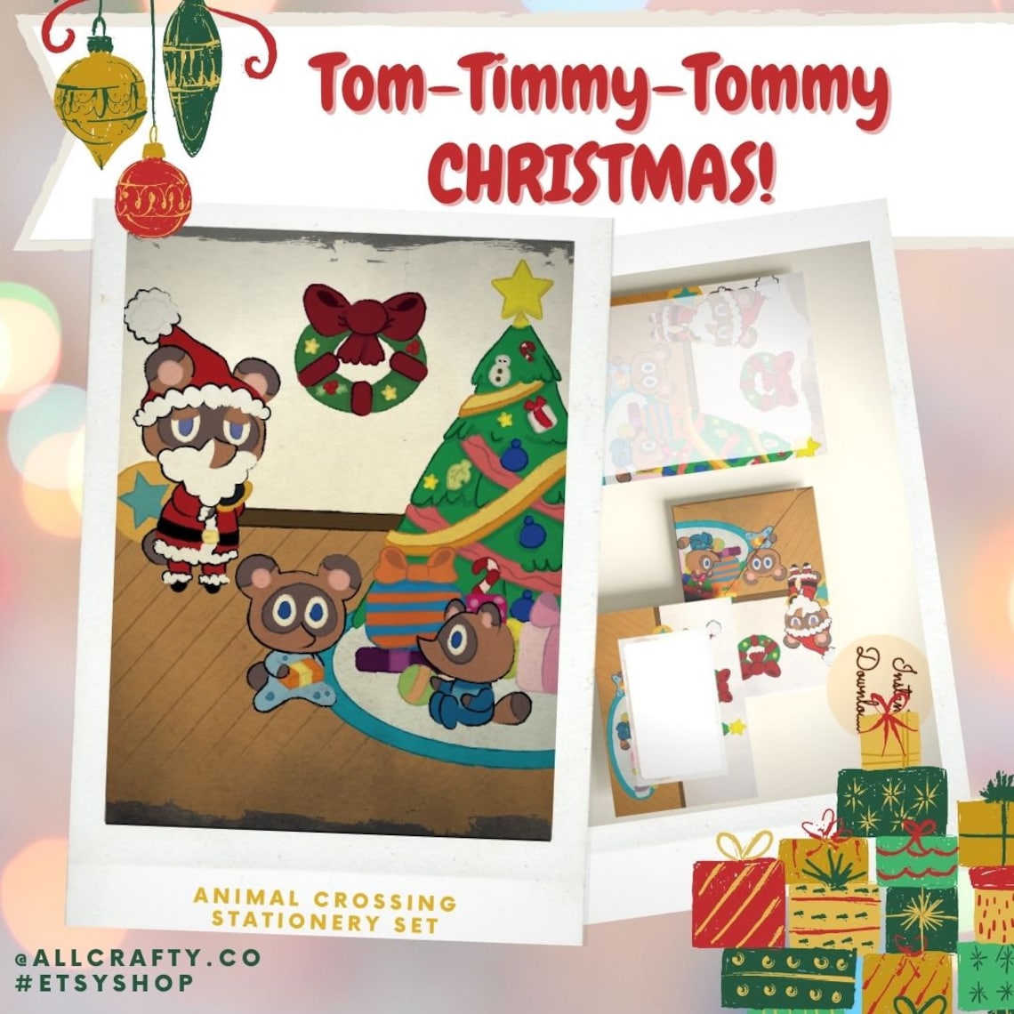 Tom Nook Timmy and Tommy Holiday Animal Crossing Printable - Etsy