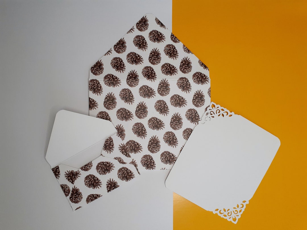 Pine Cone Stationery Set: Forest Collection Envelopes and Card - Etsy