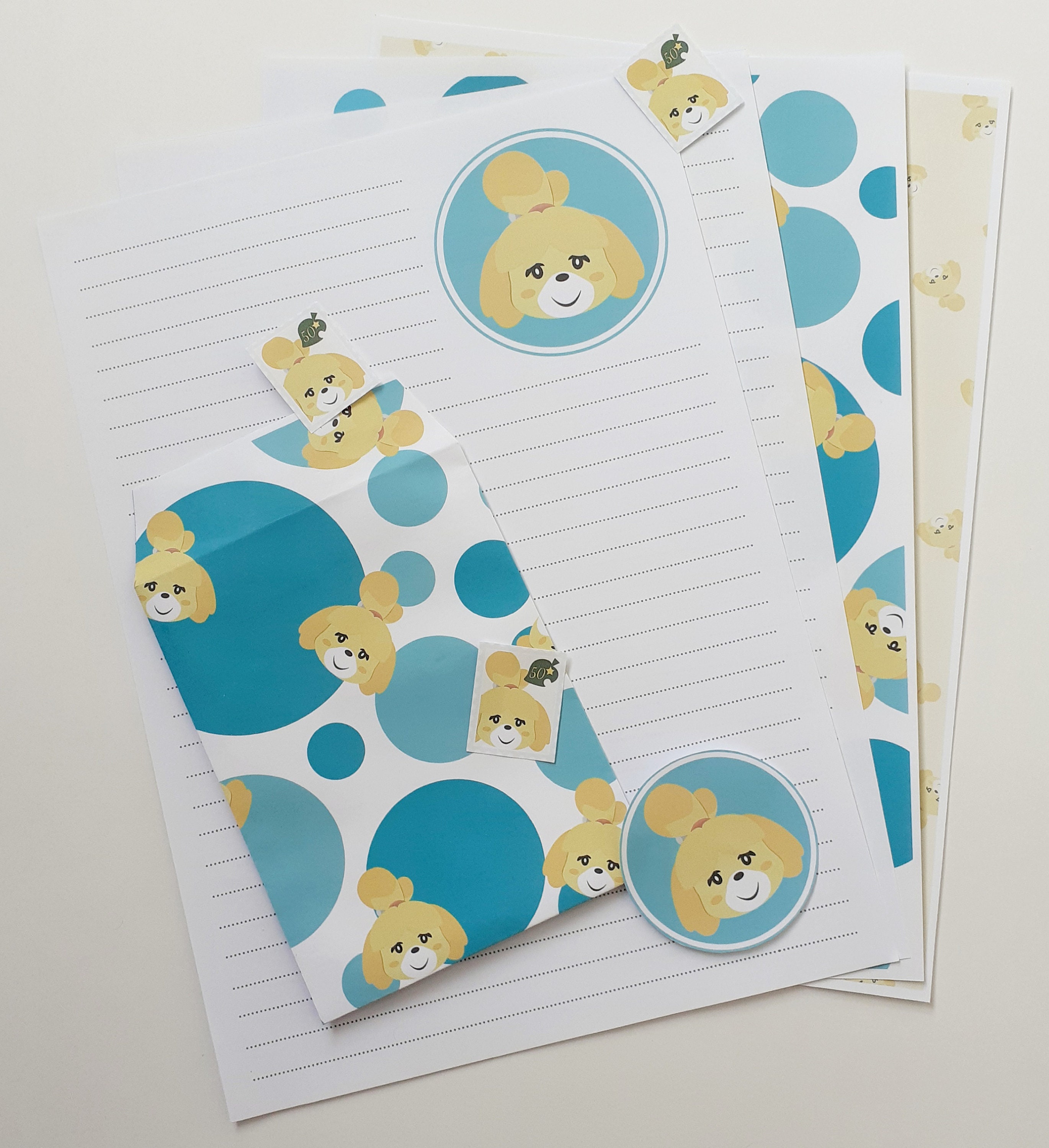 Isabelle Stationery Set, Animal Crossing Letter Paper (digital Download ...