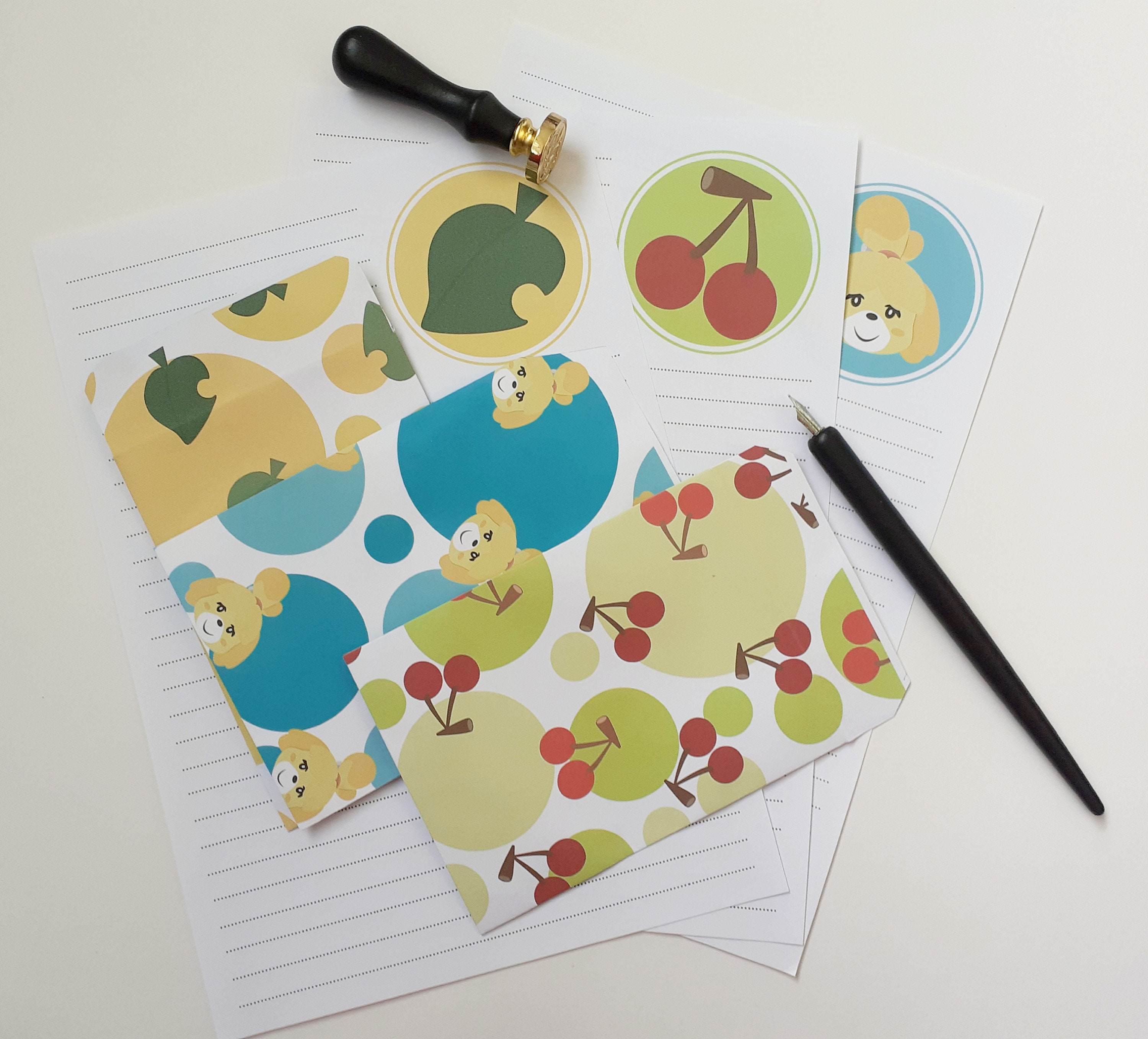 Isabelle Stationery Set, Animal Crossing Letter Paper (digital Download ...