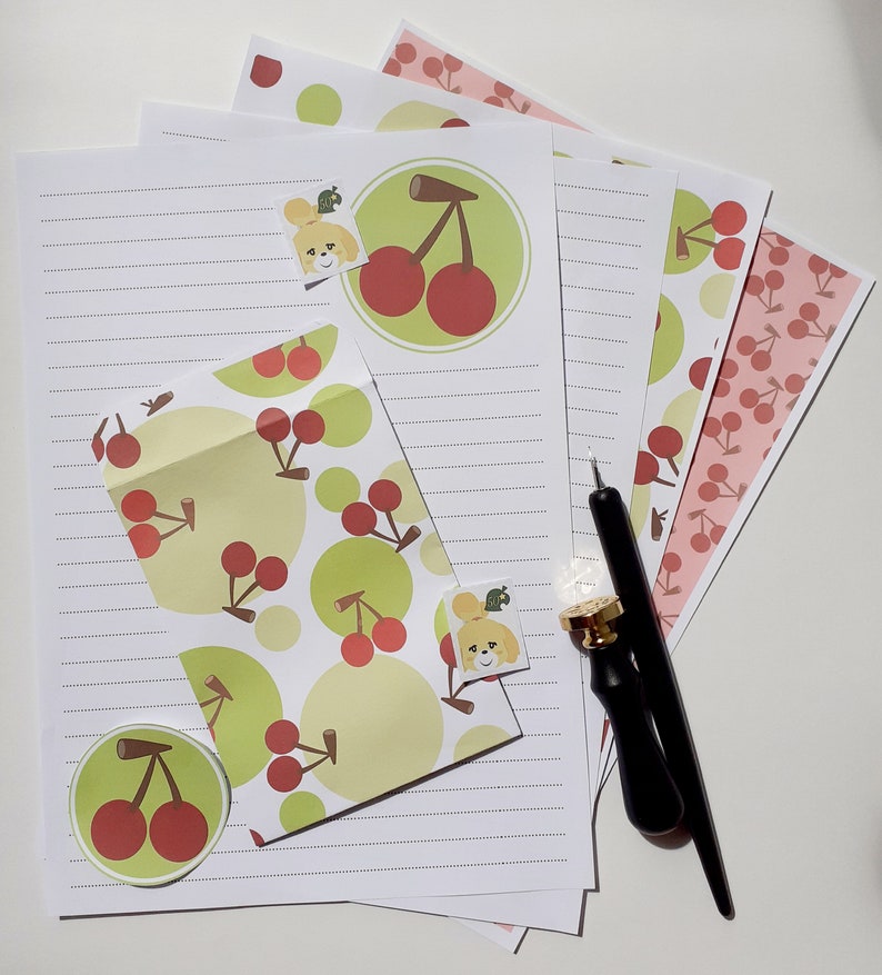 Isabelle Stationery Set, Animal Crossing Letter Paper (digital Download ...