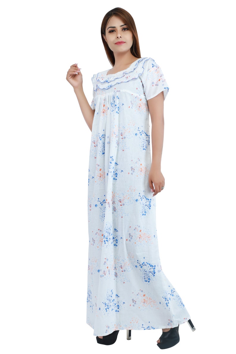 Women Nighty, Soft Cotton Night Dress, Sleep Dress, Casual Night Gown ...