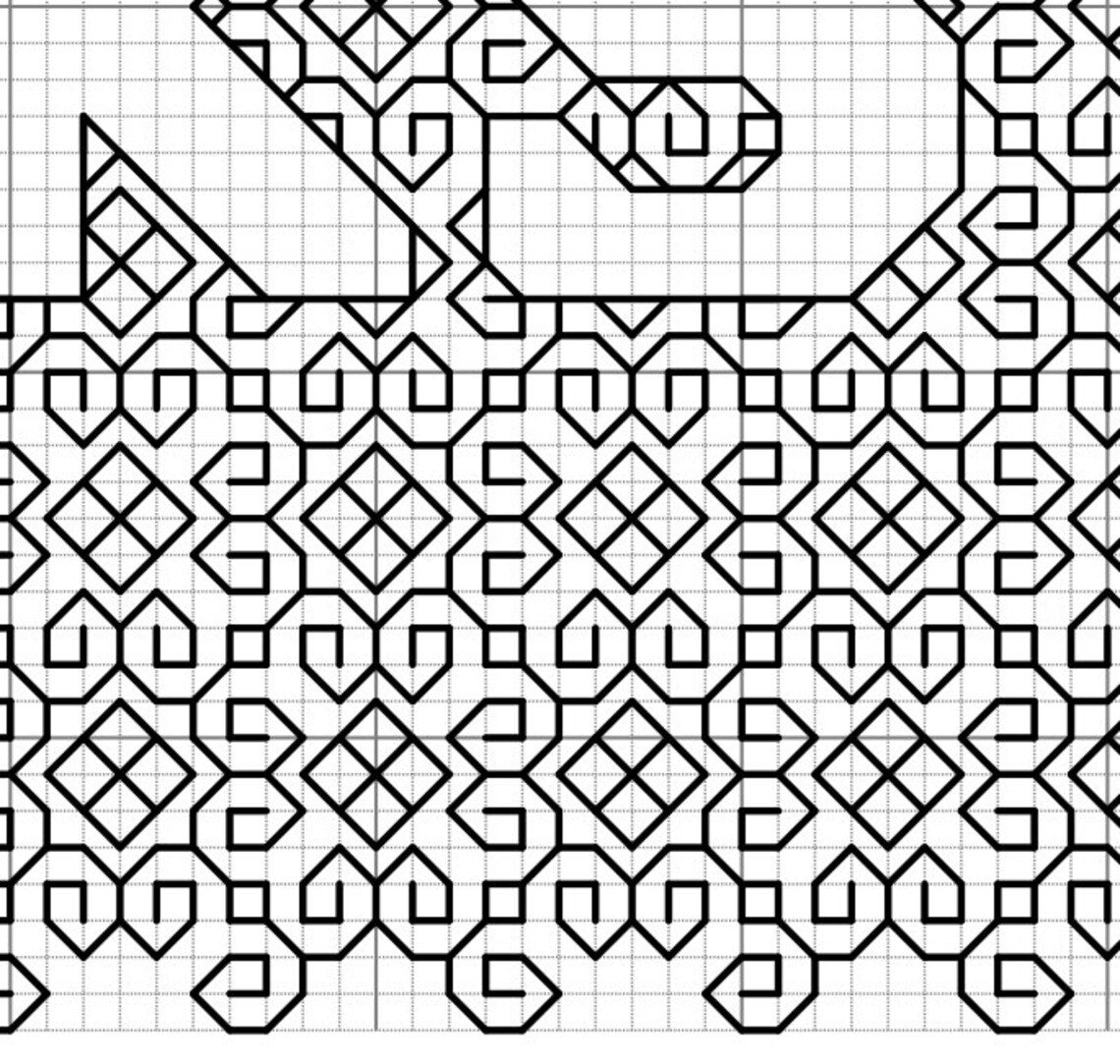 Blackwork Cross Stitch Pattern | Read More Books - Etsy