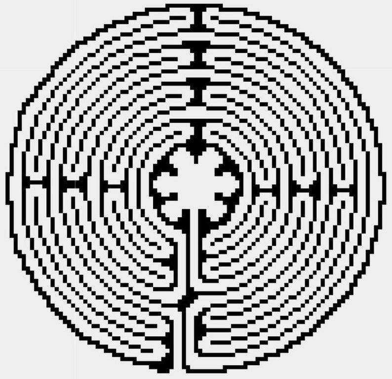 Labyrinth | Counted Cross Stitch Chart | PDF Download - Etsy