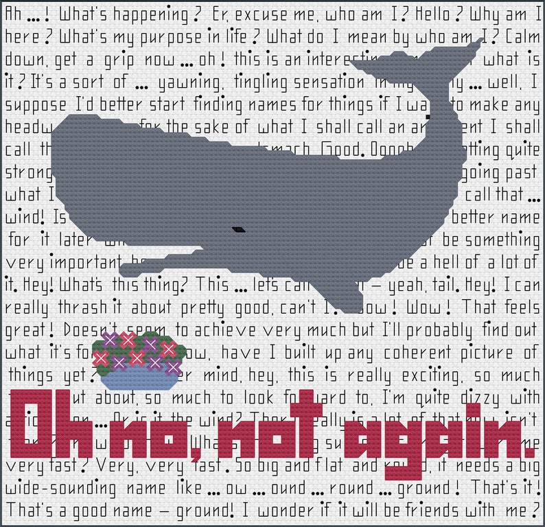 Hitchhiker's Cross Stitch Pattern | Oh No, Not Again. | Hitchhiker's Guide to the Galaxy | PDF ...