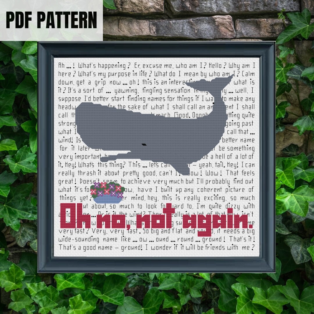 Hitchhiker's Cross Stitch Pattern | Oh No, Not Again. | Hitchhiker's Guide to the Galaxy | PDF ...