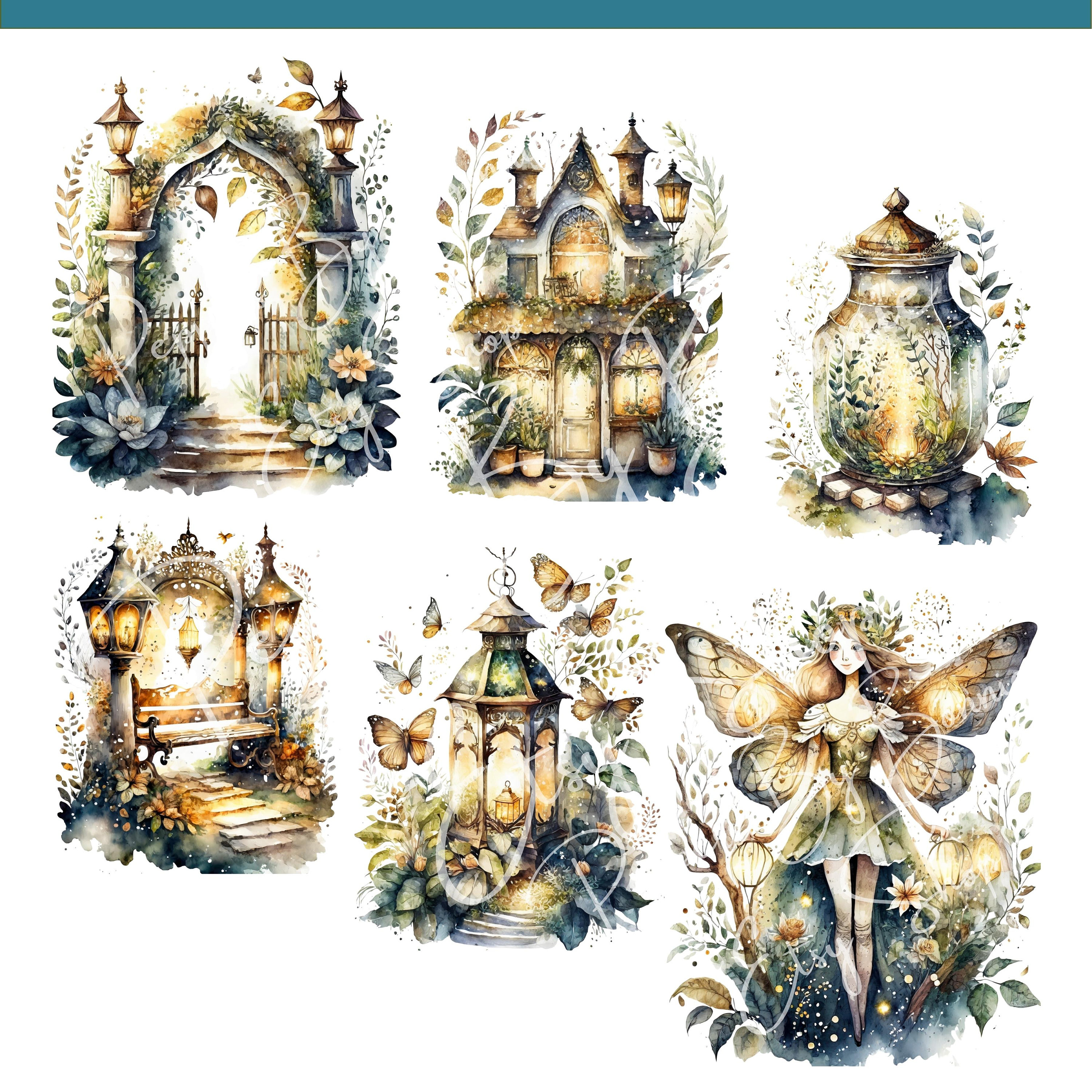 Watercolor Enchanted Forest PNG Clipart, 45 High Quality Pngs, Magic ...