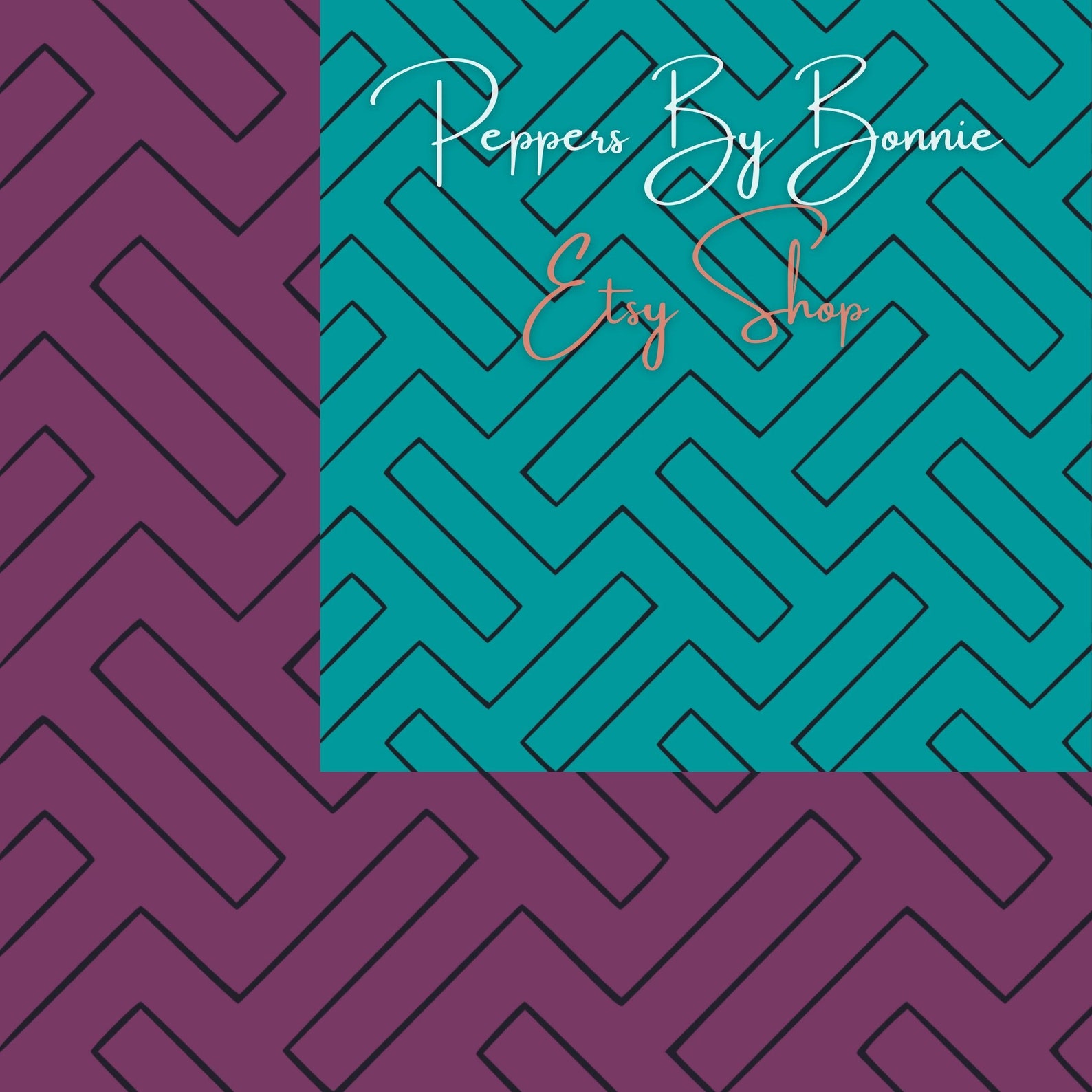 Printable Purple & Turquoise Geometric Paper Pack, 12 JPEG Designs ...