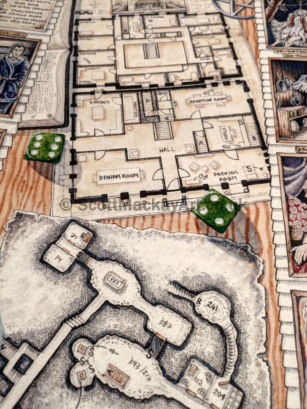 Fighting Fantasy - House of Hell A3 Map - Etsy