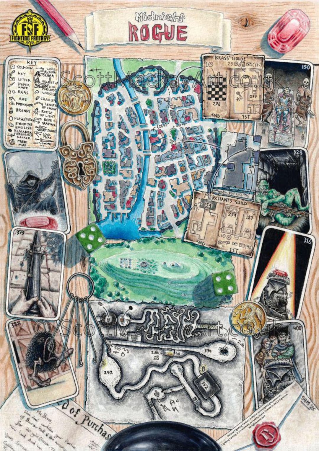 Fighting Fantasy - Midnight Rogue A3 Map - Etsy