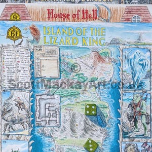 Fighting Fantasy - House of Hell A3 Map - Etsy