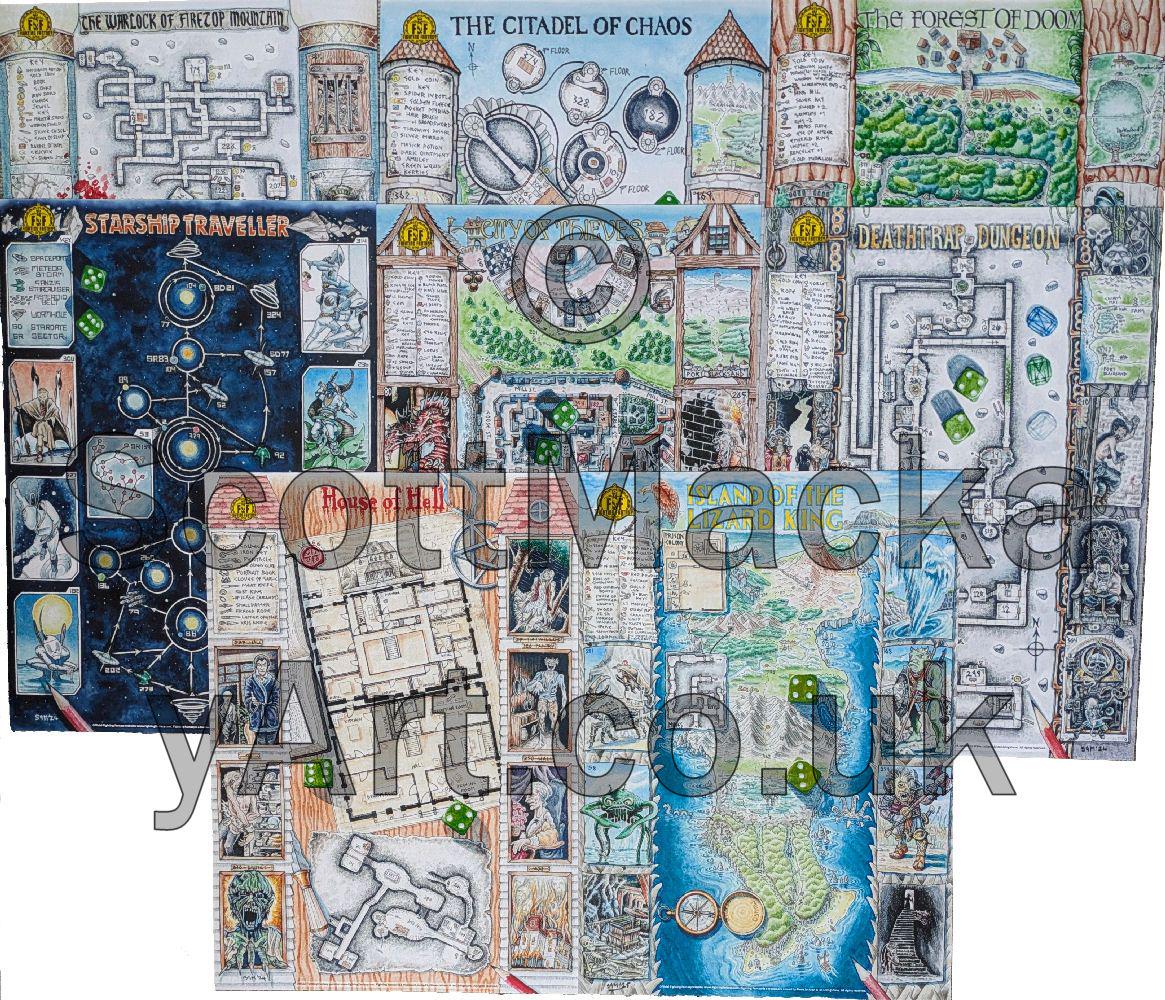 Fighting Fantasy - House of Hell A3 Map - Etsy