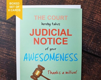 Judge Thank You Card | Etsy