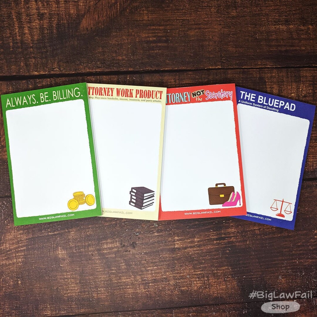 Funny Lawyer Gift, Snarky Lawyer Notepads Assorted Set, All Occasion ...