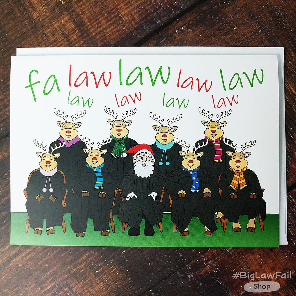 Funny Lawyer Holiday Card, Chief Justice Claus Card, Snarky Christmas ...