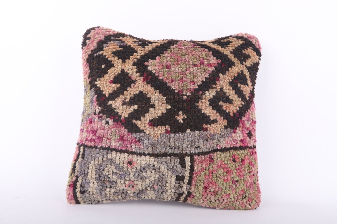 Kilim Pillow Cover, 14x14 Turkish Kilim Pillow, Handwoven Kilim Pillow ...