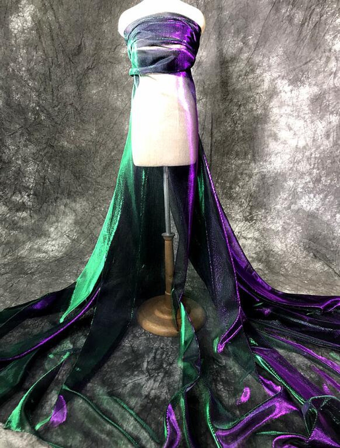 Purple Green Color Fabric Gradient Mesh Fabric Shiny Fabric - Etsy