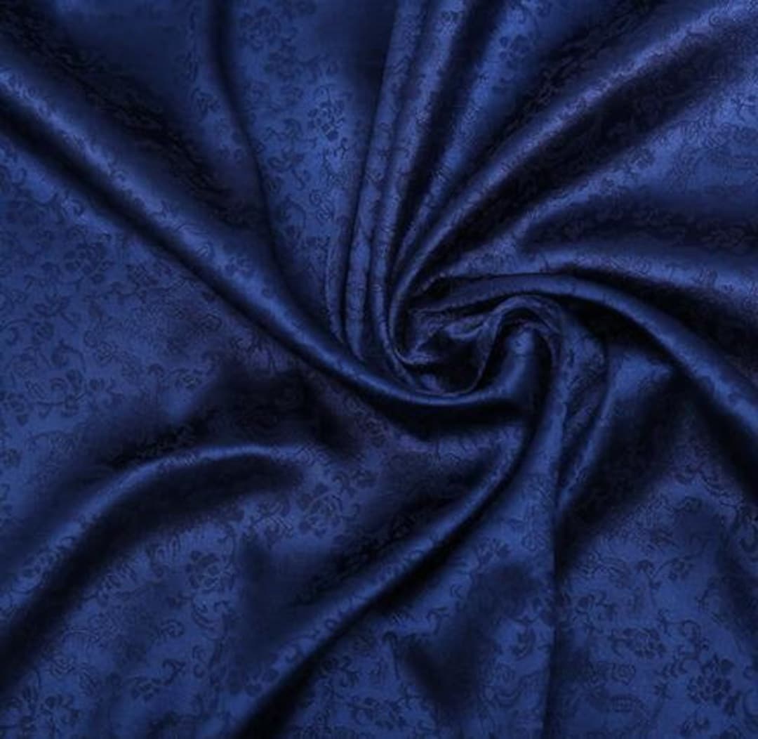 Blue Color Brocade Fabric , Jacquard Fabric, Dragon Style Brocade ...