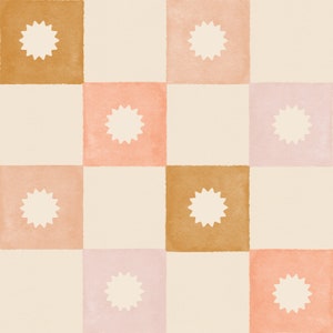 Pastel Checkered Wallpaper. Nursery Bedroom Wallpaper. Peel and Stick ...